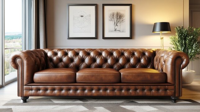 Stylish leather couches store