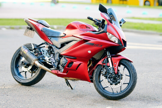 Red bike images store