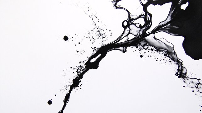 black rolled ink texture