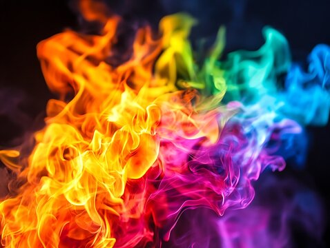 Colorful Fire Background
