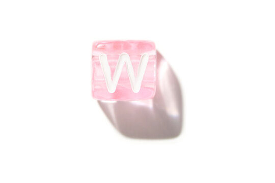 Pink Letter W