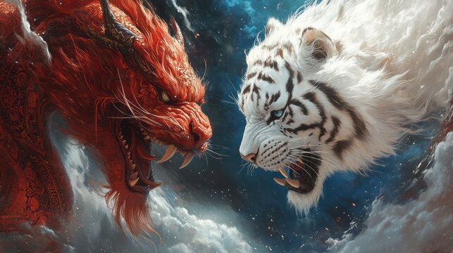 White Tiger Vs Dragon
