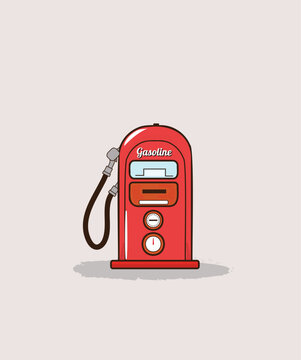 Vintage Gas Pump Drawing
