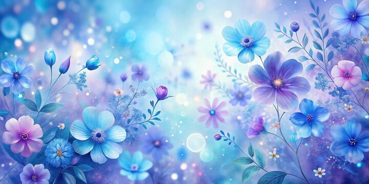 Light Blue Purple Flower Wallpaper