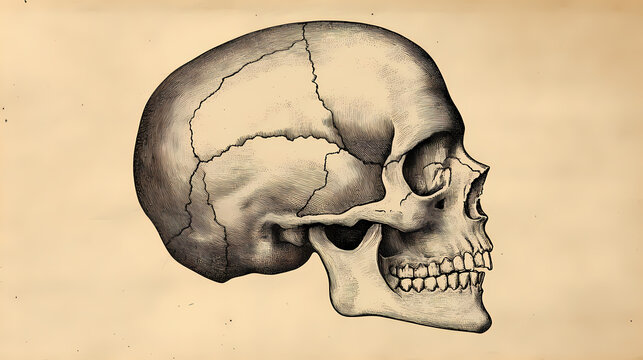 Human Skull 34 View