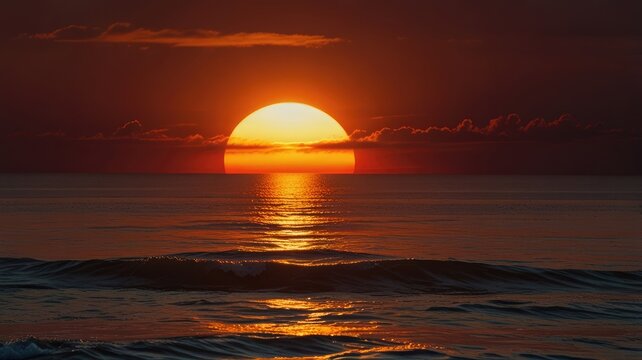 Sun Over Ocean Wallpaper 1,322,722 Ocean Sunset Stock Photos Free