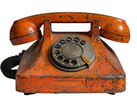 Retro Vintage Telephone with Distressed Look