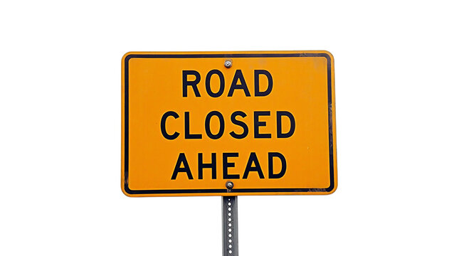 Road Block Sign Clipart