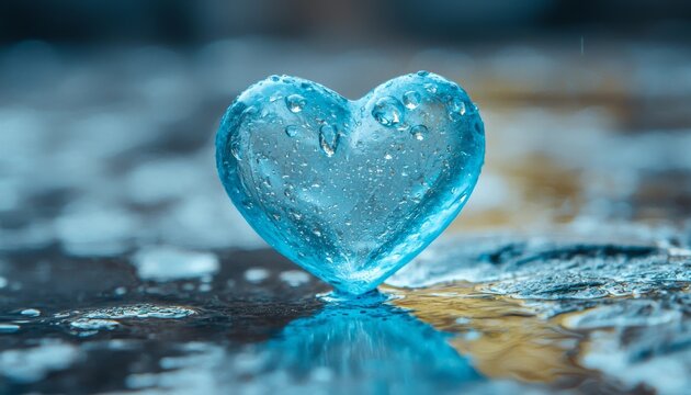 Heart Water Drop Wallpaper