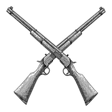 two shotguns crossed