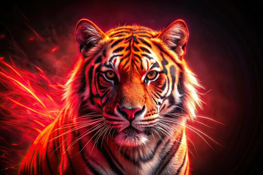 Red Tiger Background