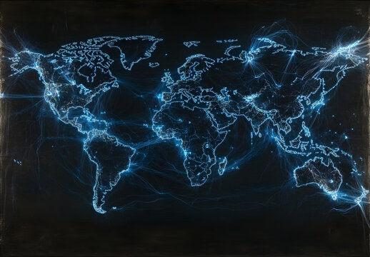 "Futuristic World Map" Images – Browse 264 Stock Photos, Vectors, and ...