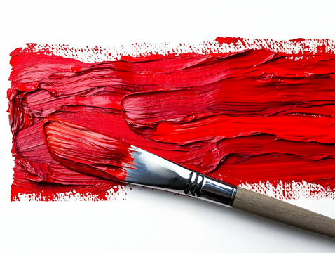 Paintbrush Painting Red