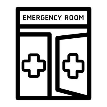 Emergency Room Sign Black And White