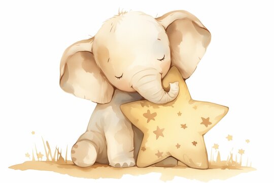 Baby Shower Elephant Clipart Yellow