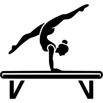 Gymnastics Handstand Silhouette