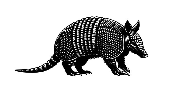 Armadillo Clipart Black And White