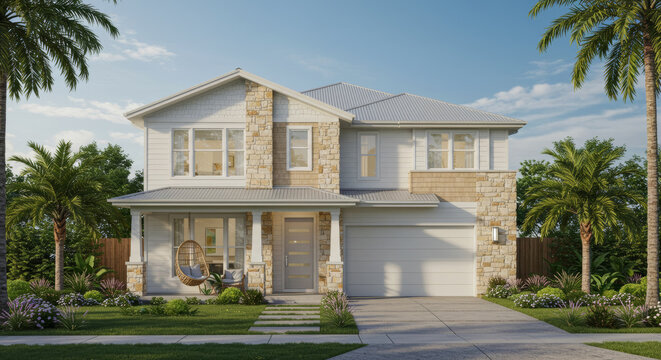 Modern House Architecture Front View