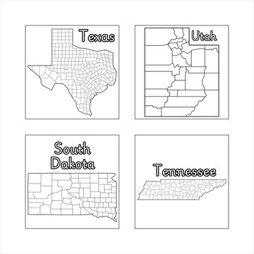 Tennessee State Map Coloring Page