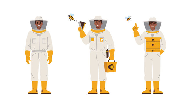 Cartoon Man Bee Keeper Mask