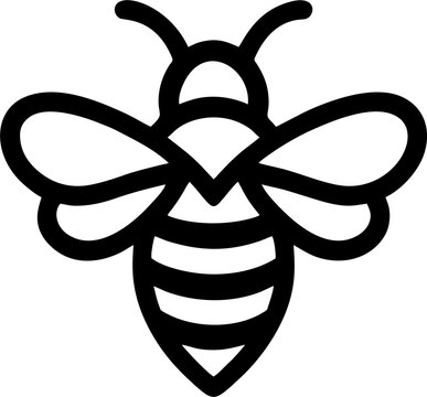 simple bee drawing outline