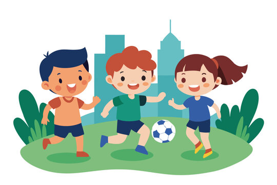 Children Playing Outside Clipart Free