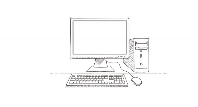 Desktop Computer Outline Images – Browse 111,851 Stock Photos, Vectors ...