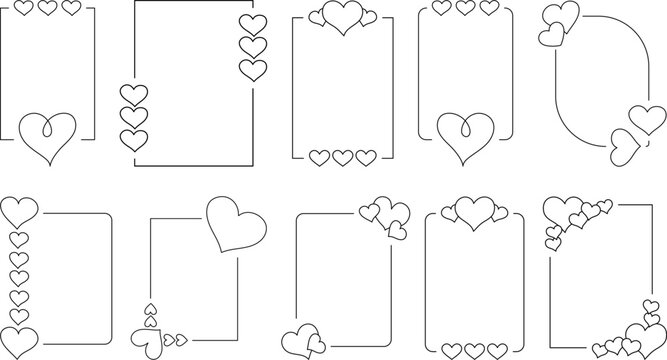 Valentines Day Clip Art Borders Black And White