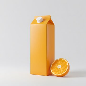 Blank Orange Juice Carton