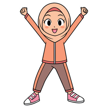 Kids Doing Jumping Jacks Clipart