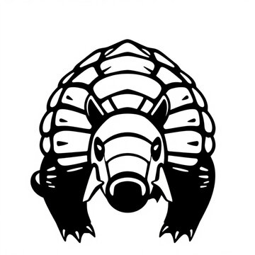 Armadillo Clipart Black And White