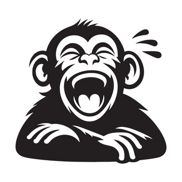 monkey head silhouette