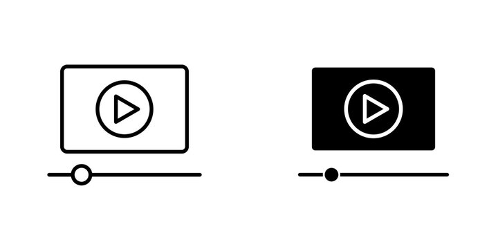Watch Video Icon Vector
