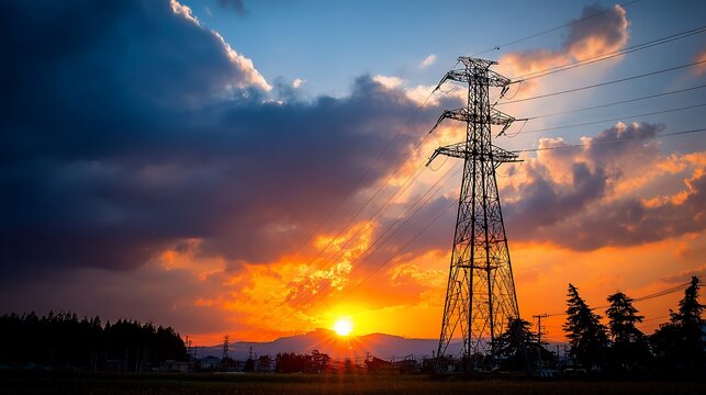 「Powerline Sunset」の写真素材 | 6,514件の無料イラスト画像 | Adobe Stock