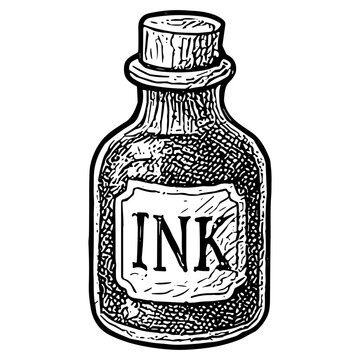 Ink Bottle Clipart Black And White