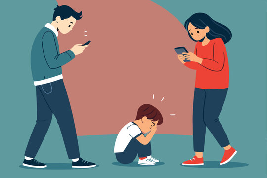 Parent Ignoring Child Clipart