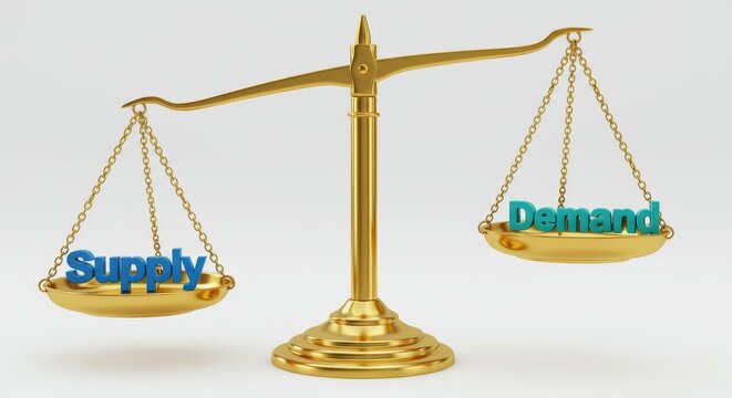 Supply And Demand Scale Clipart
