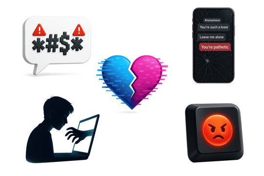 Cyberbullying Icons Images – Browse 4,814 Stock Photos, Vectors, and ...