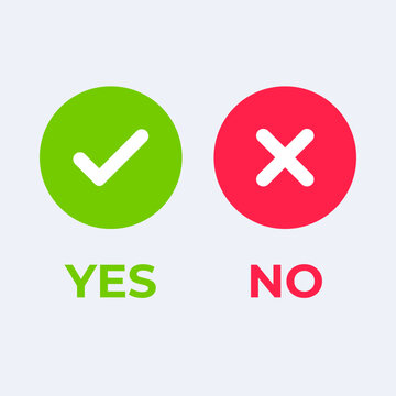 Green Check Mark Icon Red X