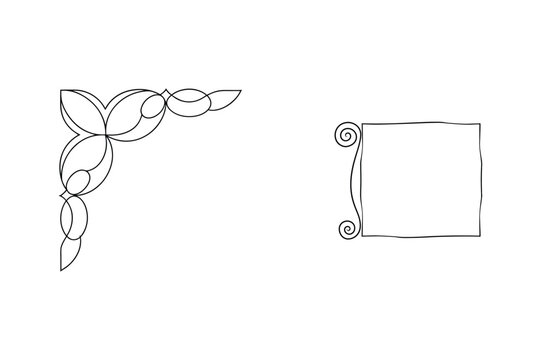 Simple Corner Borders Clip Art