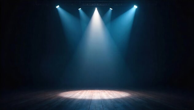 Empty Stage With Spotlight