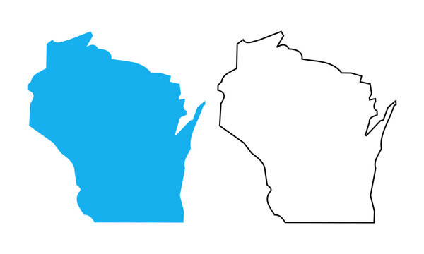 Wisconsin Map Outline Images – Browse 5,252 Stock Photos, Vectors, and ...