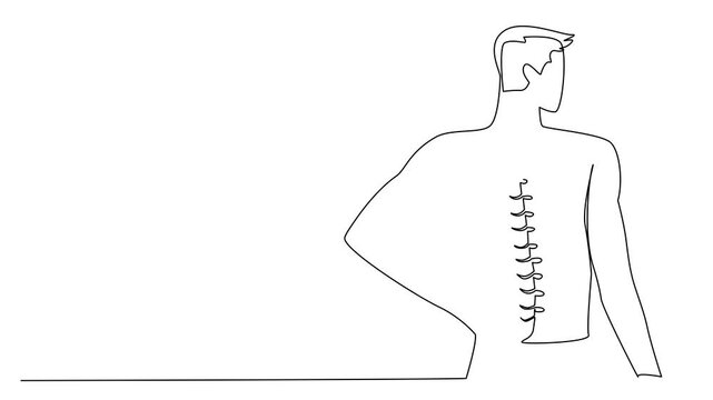 Spine Cartoon Drawing