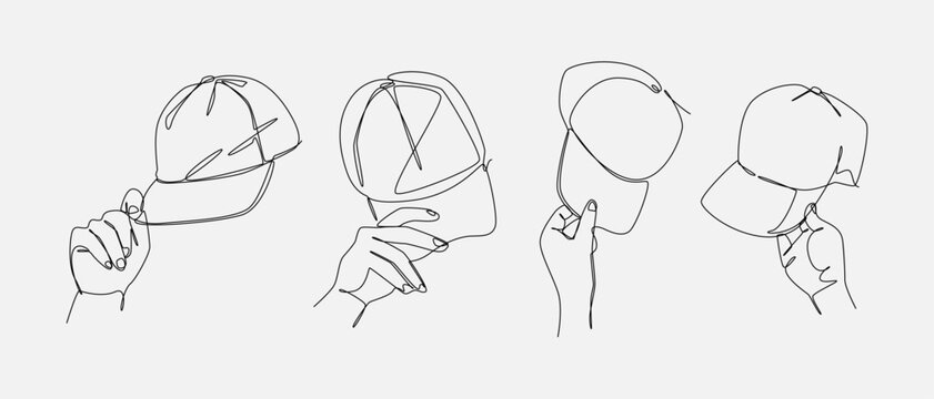baseball hat drawing ref