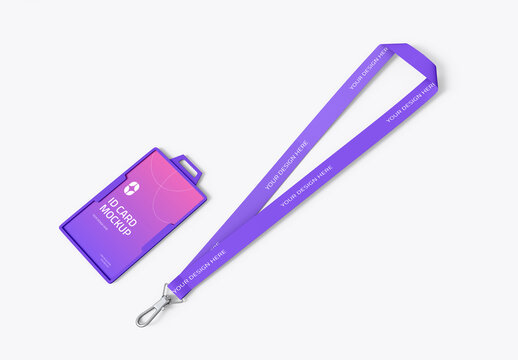 string lanyard mockup