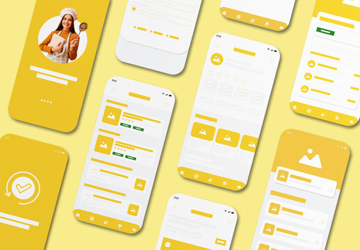 Yellow App Profile Screen Templates – Browse 2 Stock Photos, Vectors ...