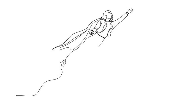 superwoman flying drawing