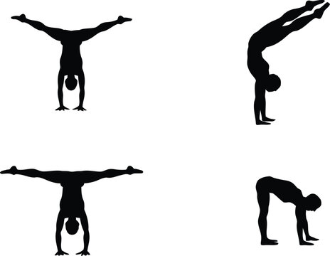 Gymnastics Handstand Silhouette