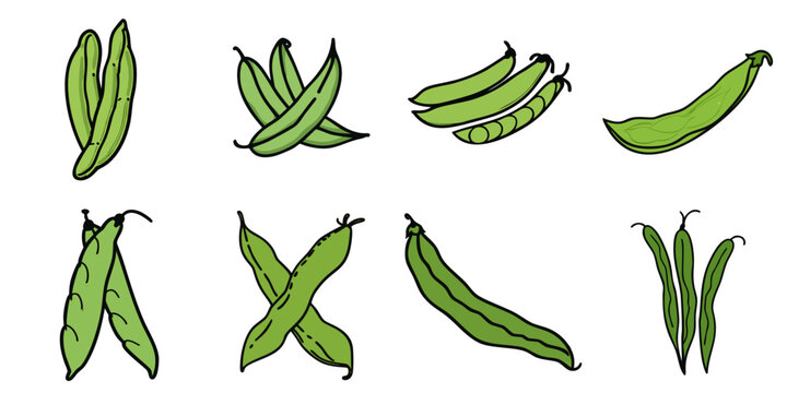 green beans cartoon