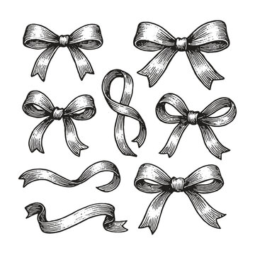 lace bow vector